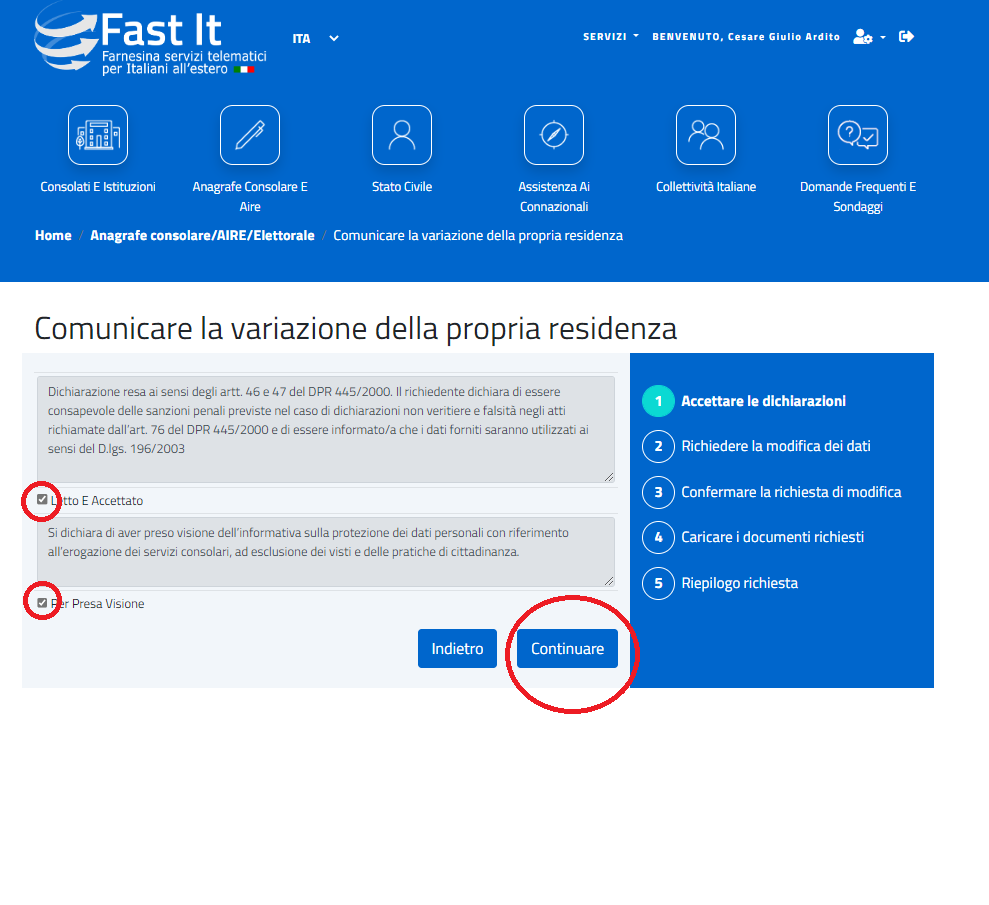 Cambiare indirizzo AIRE – I3Italy